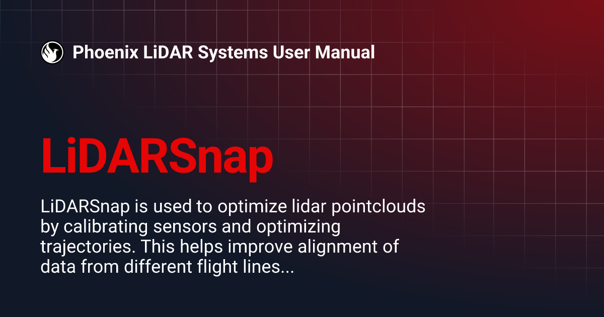 LiDARSnap | Phoenix LiDAR Systems User Manual