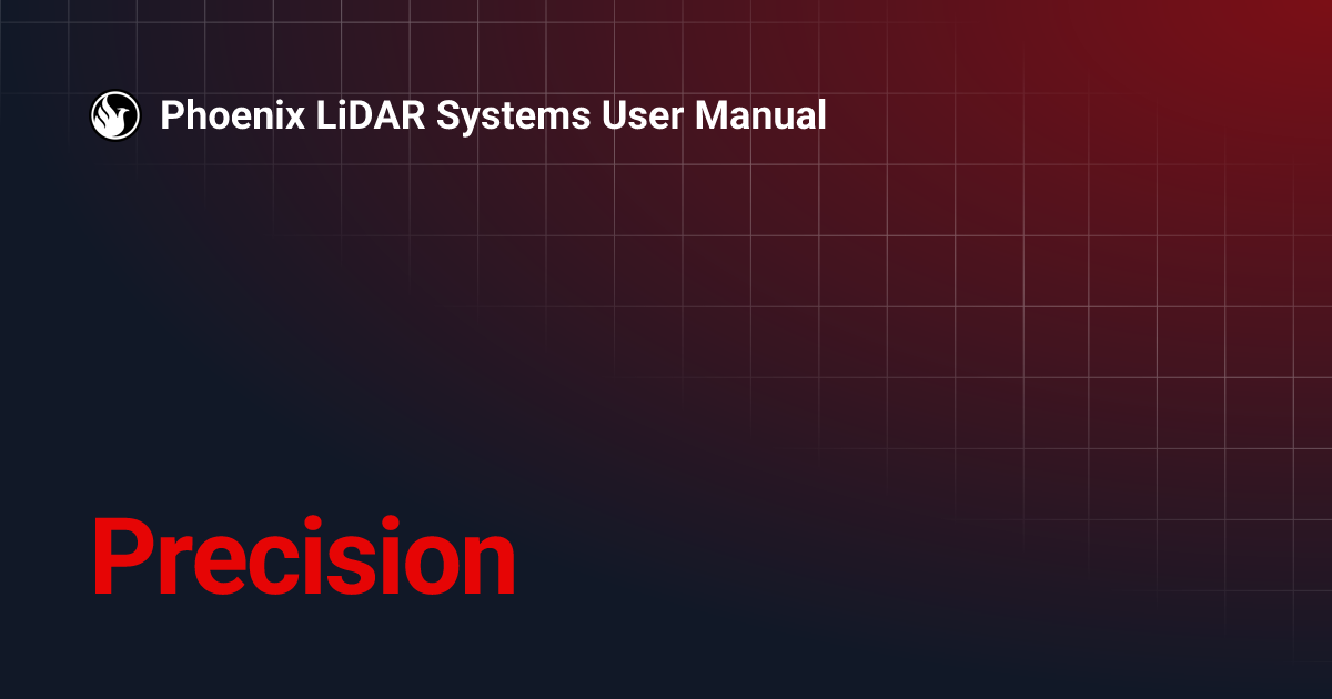 Precision | Phoenix LiDAR Systems User Manual