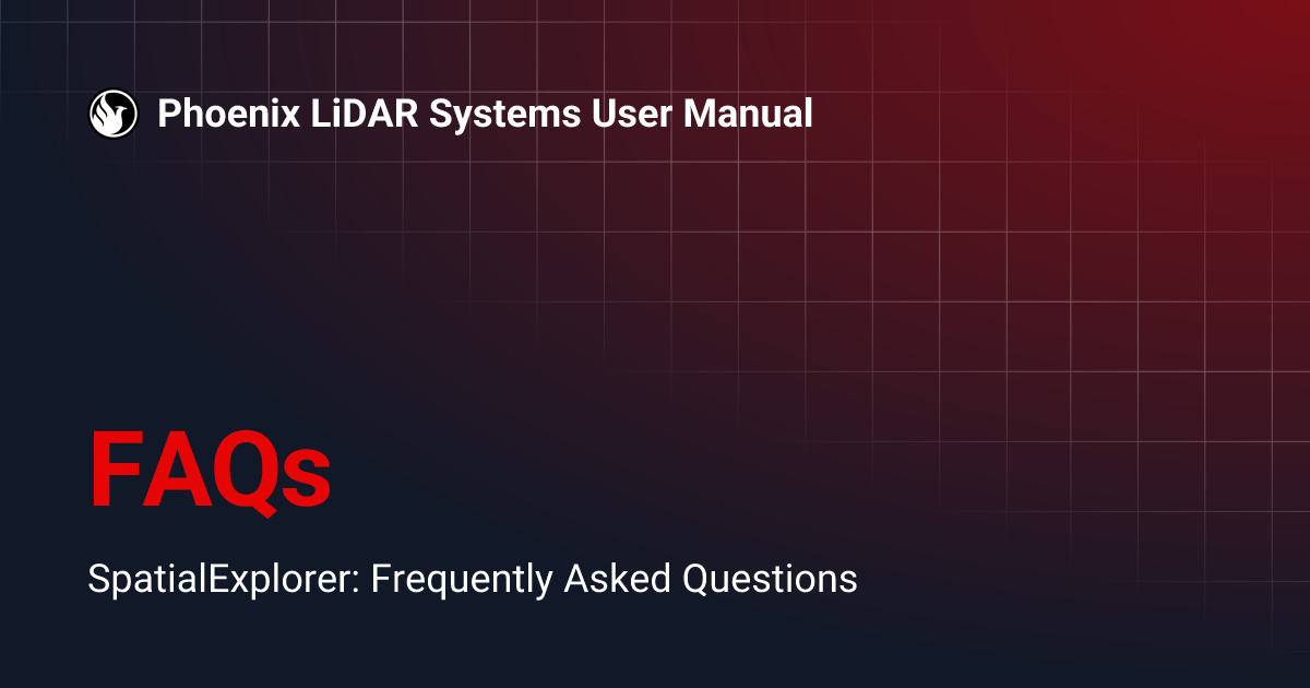 FAQs | Phoenix LiDAR Systems User Manual