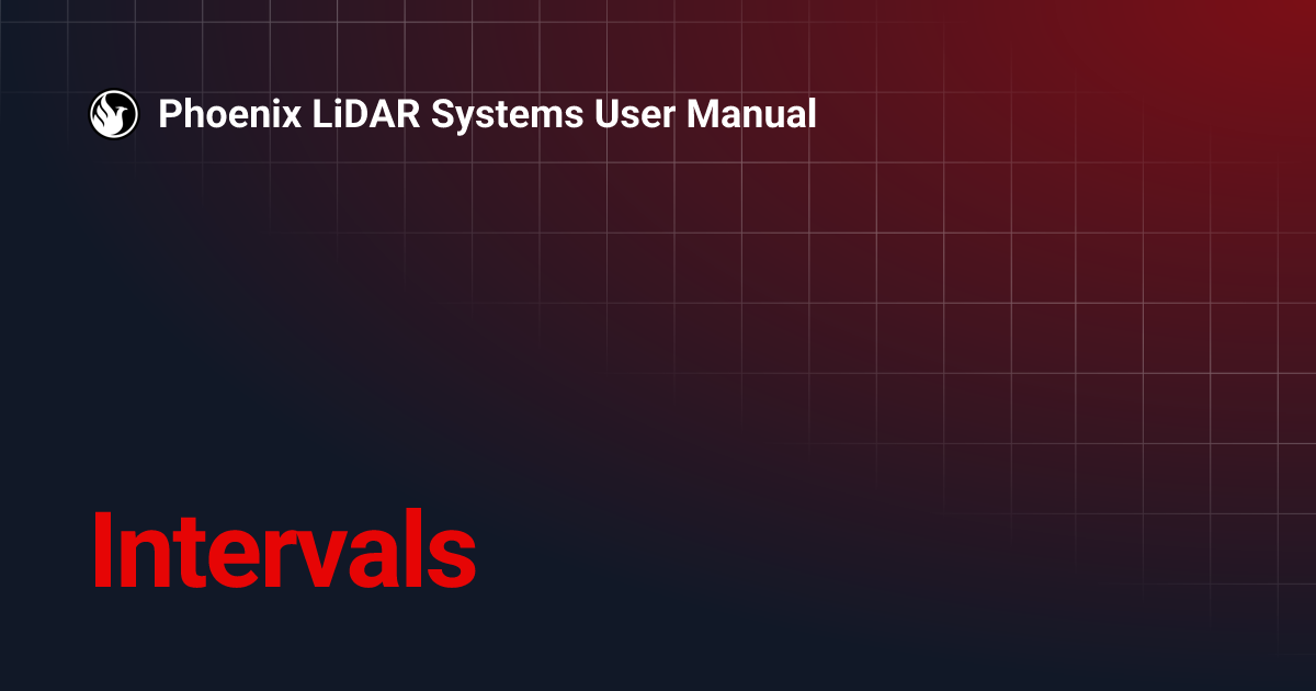 Intervals | Phoenix LiDAR Systems User Manual